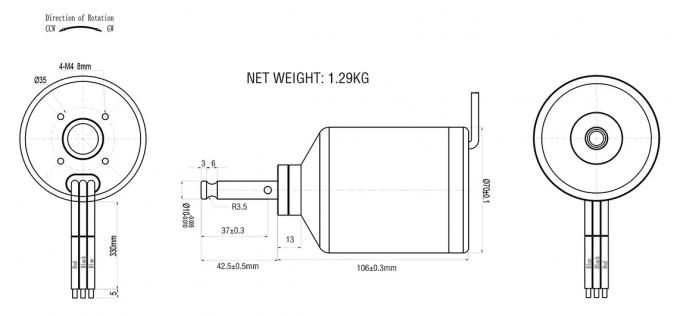 IP68 Waterproofing Dc Brushless Motor 2HP For Surfboard Paddle Board